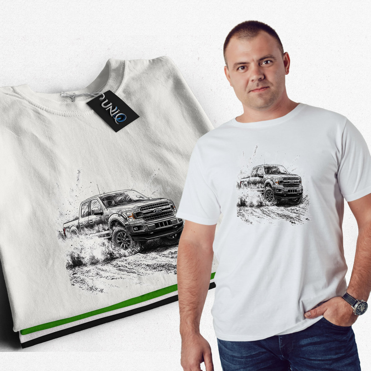 Koszulka na święta męska urodziny Ford Pickup 2 biała 3XL - UNIQ | Motoryzacja EMPIK