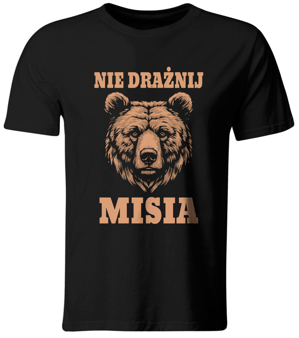 Koszulka Nie Drażnij Misia, Śmieszny T-Shirt Z Nadrukiem, Roz. M - GiTees | Moda Sklep EMPIK.COM