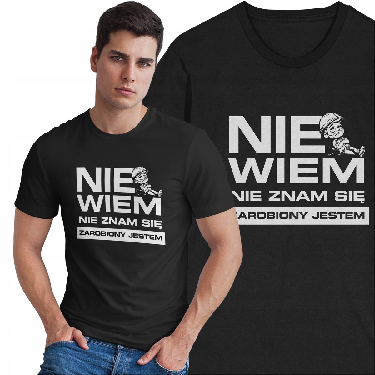 Koszulka Nie Wiem Nie Znam Się Zarobiony Jestem Prezent dla Budowlańca - Inna marka | Moda Sklep ...