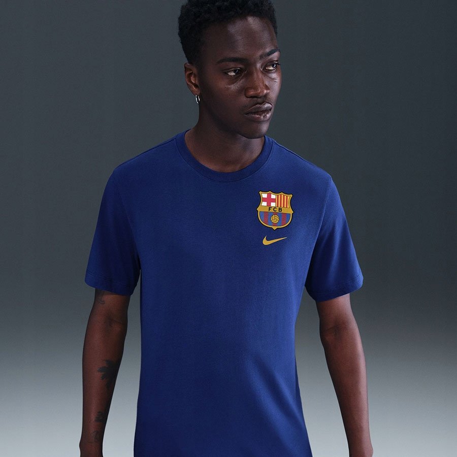 Koszulka Nike FC Barcelona Crest Tee HQ8396-455 L niebieski - Nike ...
