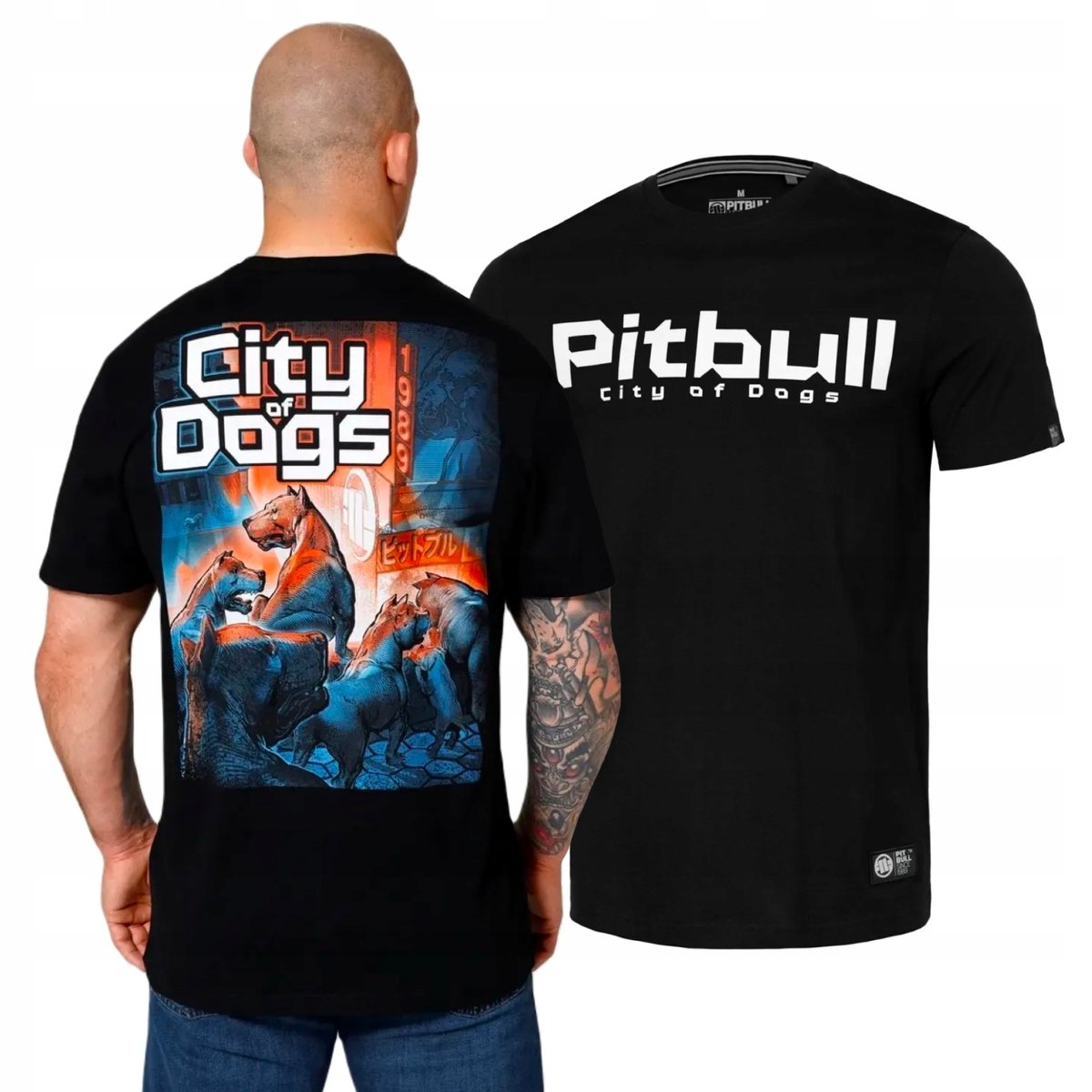 Koszulka PITBULL 190 Regular Series City Of Dogs 24 Czarna S - inna (Inny) | Moda Sklep EMPIK.COM