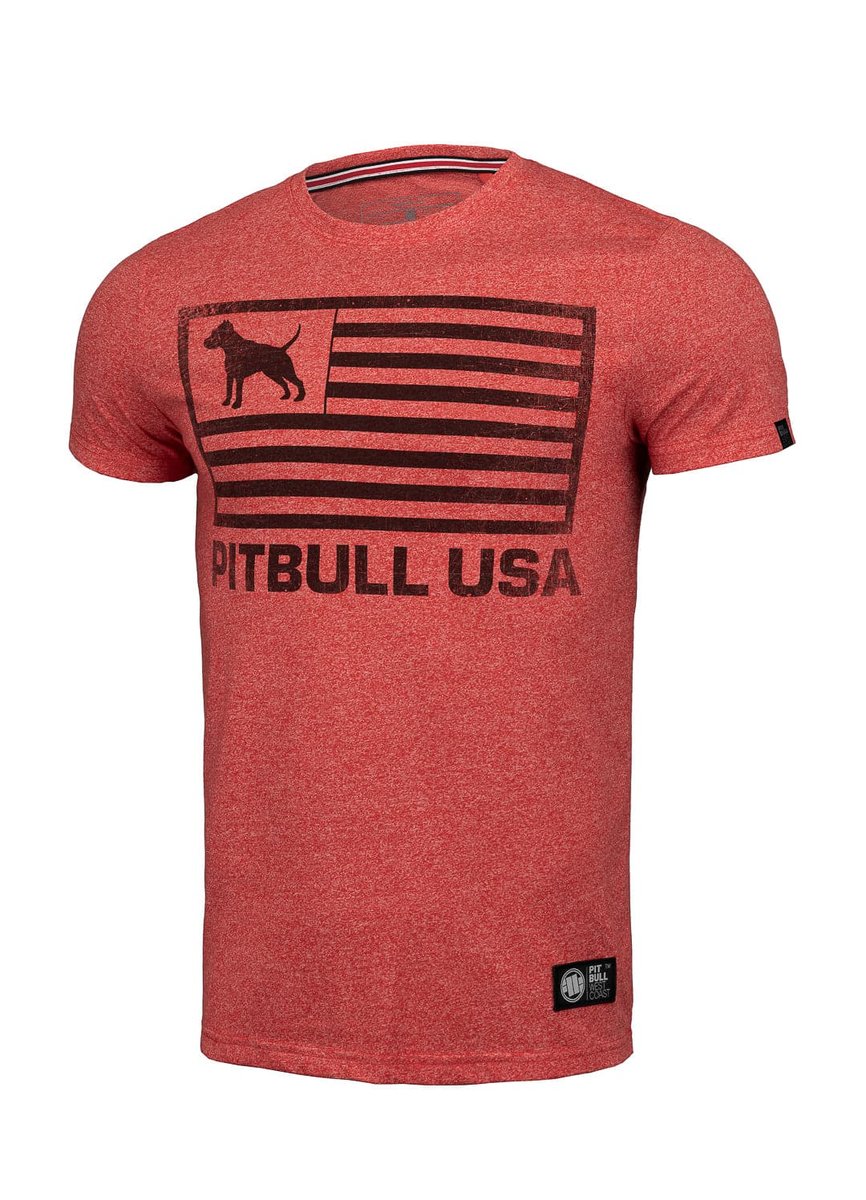 Koszulka PITBULL USA Middleweight 190 Custom Fit Czerwona MLG M ...
