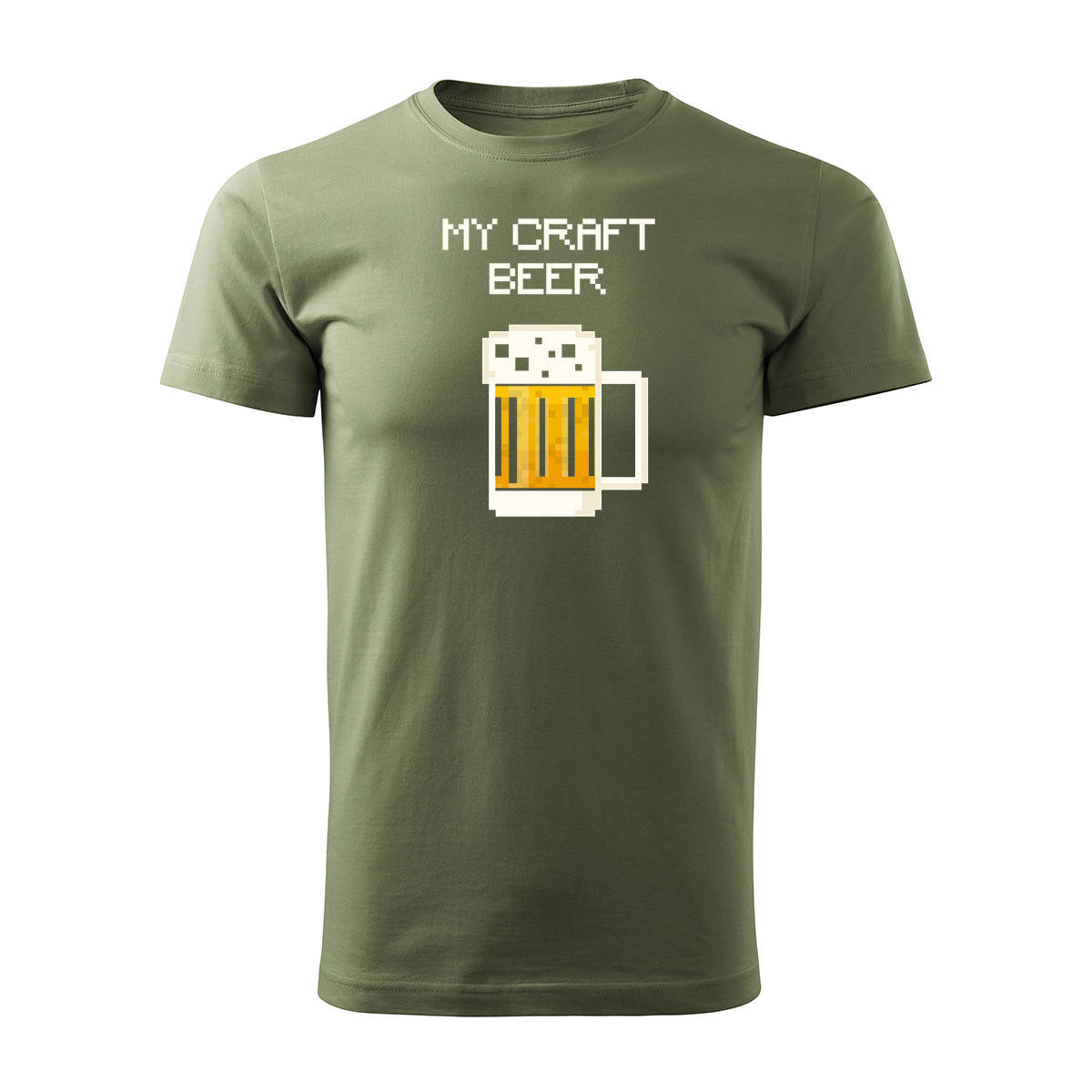 Koszulka piwo my craft beer z piwem dla piwosza męska khaki REGULAR-XL - TUCANOS | Moda Sklep ...