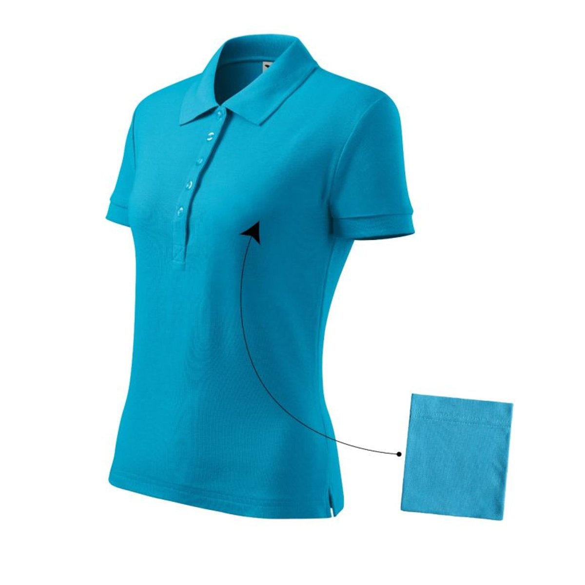 Koszulka polo Malfini Cotton W (kolor Niebieski, rozmiar XS) - MALFINI ...