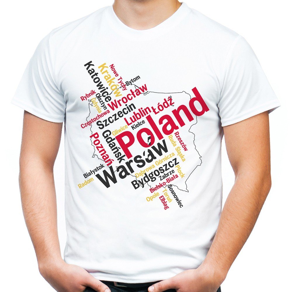 Koszulka Polska z miastami męska L - JHK | Moda Sklep EMPIK.COM