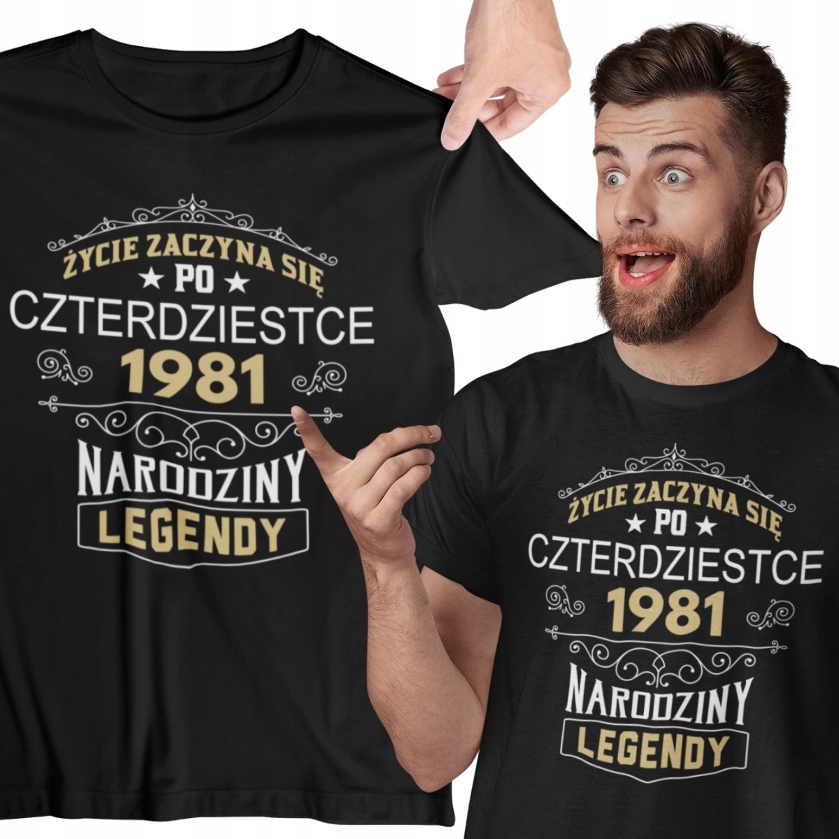 Koszulka Prezent Na Urodziny 18 30 40 50 60 70 80 - Mistickers | Moda Sklep EMPIK.COM