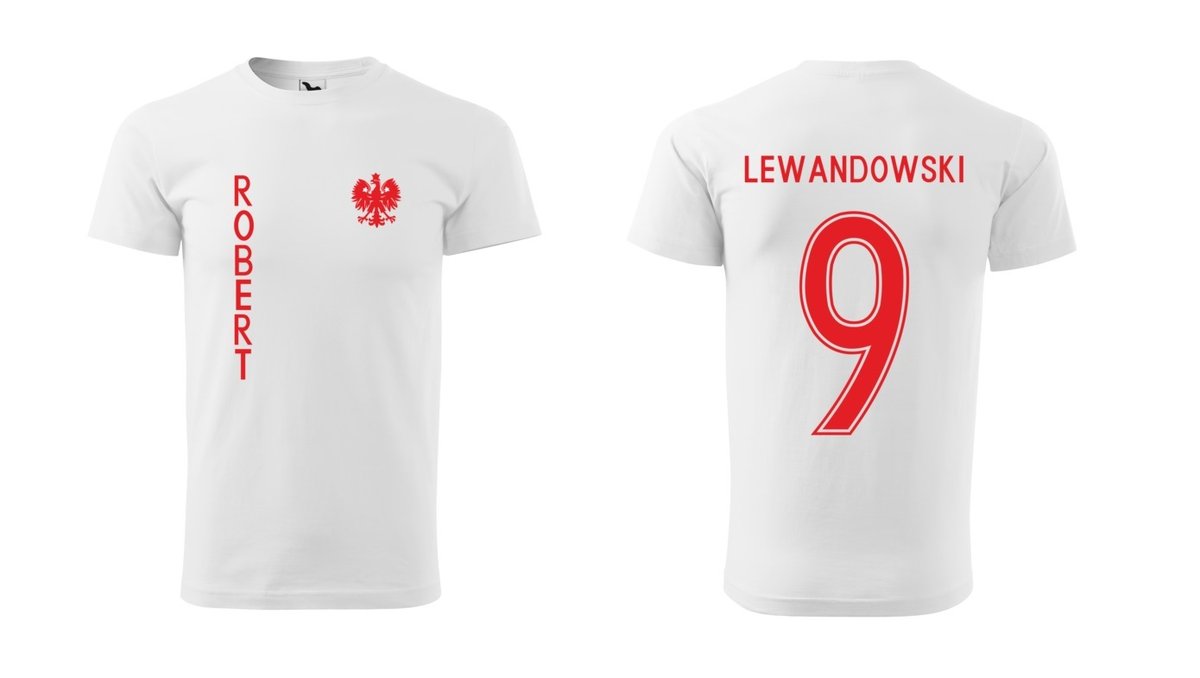 Koszulka Robert Lewandowski 9 POLSKA jr Katar'22 - Inna marka | Sport ...