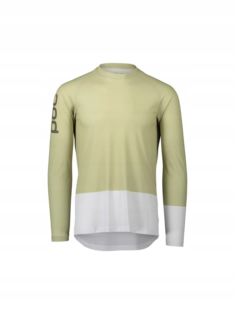 Koszulka rowerowa POC MTB Pure LS Jersey - PREHNITE GREEN/HYDROGEN ...