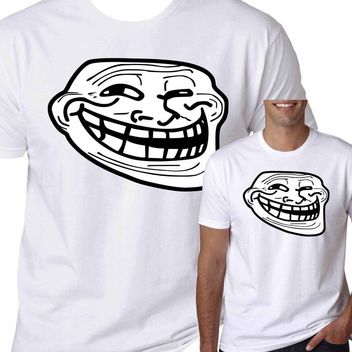 Koszulka Śmieszna Troll Face Memy Prezent M 3152 - Inna marka | Moda ...