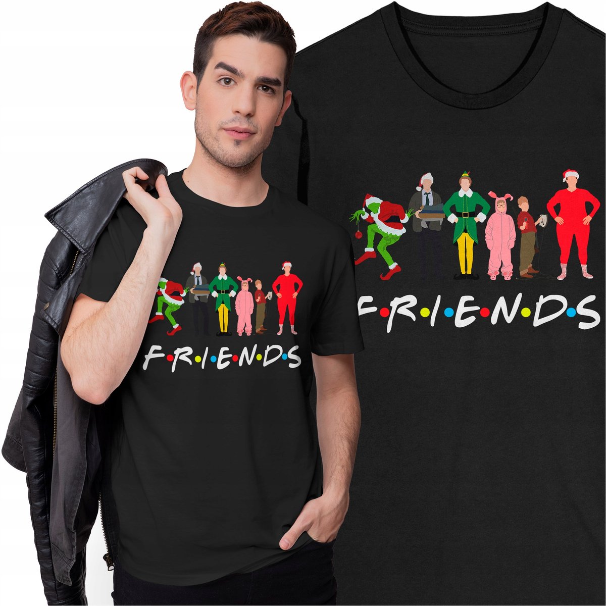 Koszulka Świąteczna T-shirt na Święta Friends Grinch Kevin Elf Filmy ...