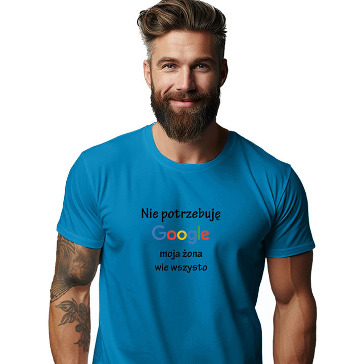 Koszulka T-Shirt Walentynki S Google Żona Wie Wszystko Prezent Jakość - Inna marka | Moda Sklep ...