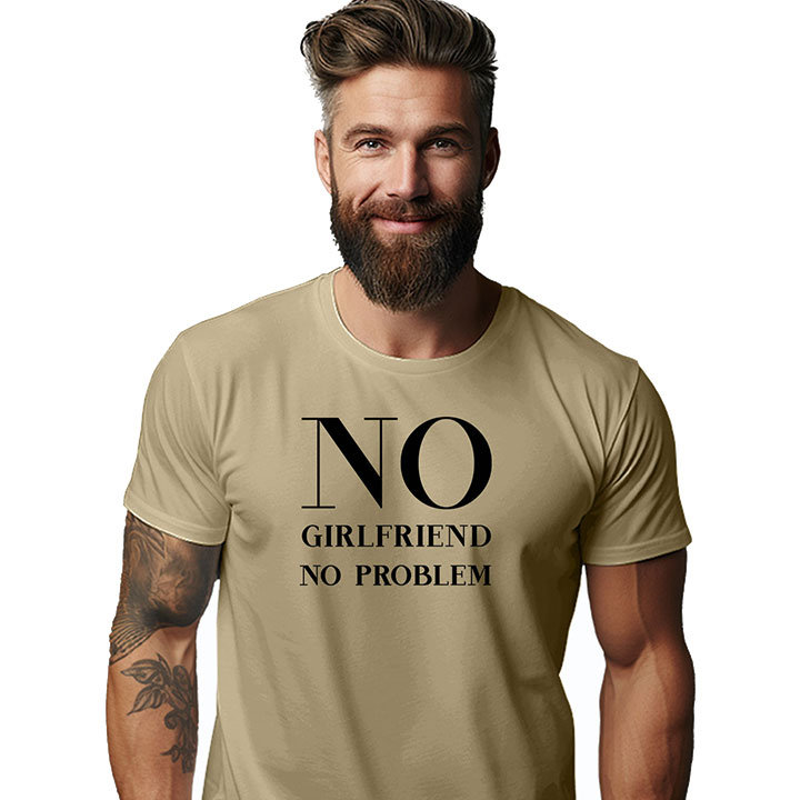 Koszulka T-Shirt Walentynki S No Girlfriend No Problem Prezent Jakość ...