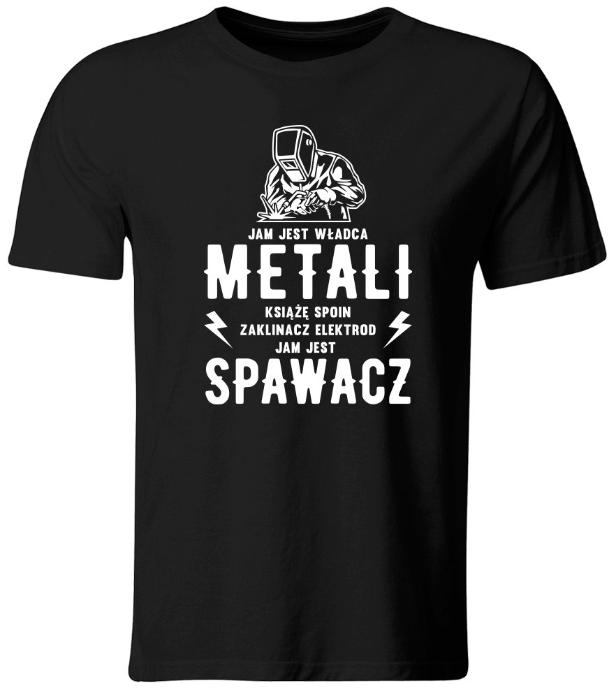 Koszulka Władca Metali. Prezent dla spawacza, czarna, roz. S - GiTees | Moda Sklep EMPIK.COM