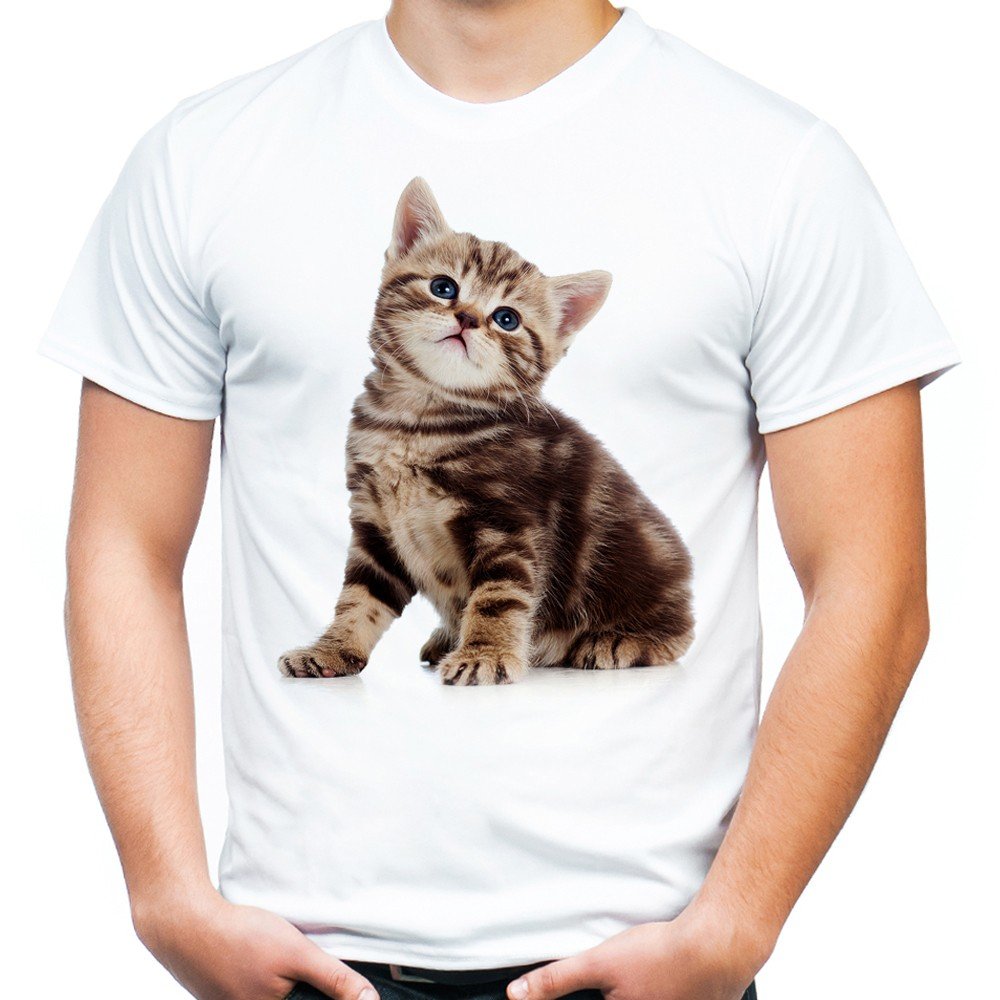 Koszulka z brązowym kotem męska L - JHK | Moda Sklep EMPIK.COM