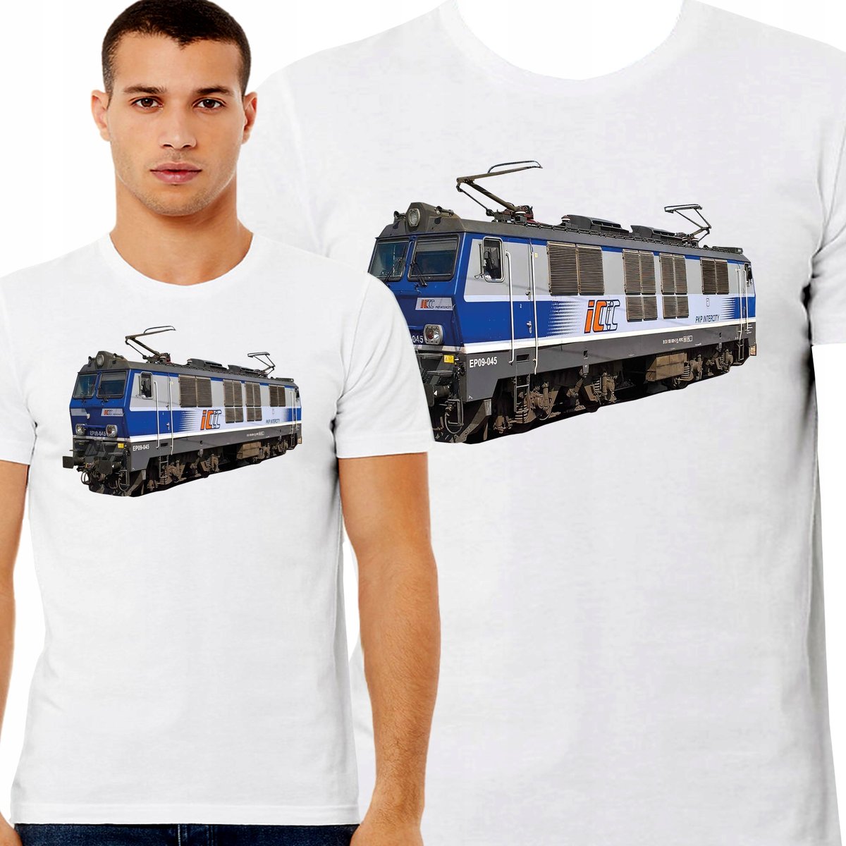 Koszulka Z Nadrukiem Pociąg Parowóz Lokomotywa Pkp Ep09 Xxl 3408 - JHK | Moda Sklep EMPIK.COM