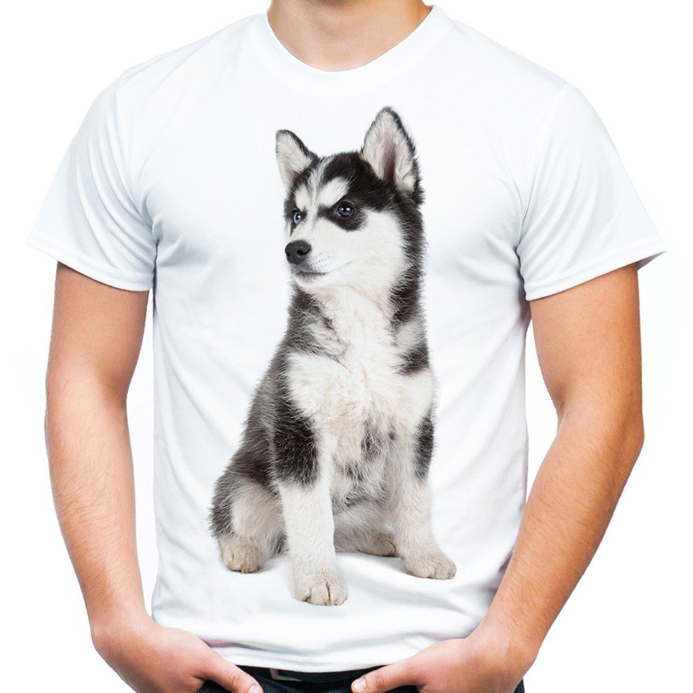 Koszulka z psem Husky Syberyjski męska L - JHK | Moda Sklep EMPIK.COM