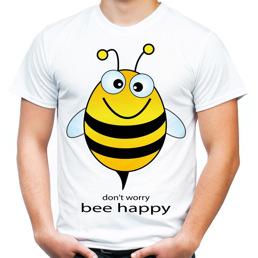 Koszulka z pszczołą dont worry be happy bee męska XL - JHK | Moda Sklep ...