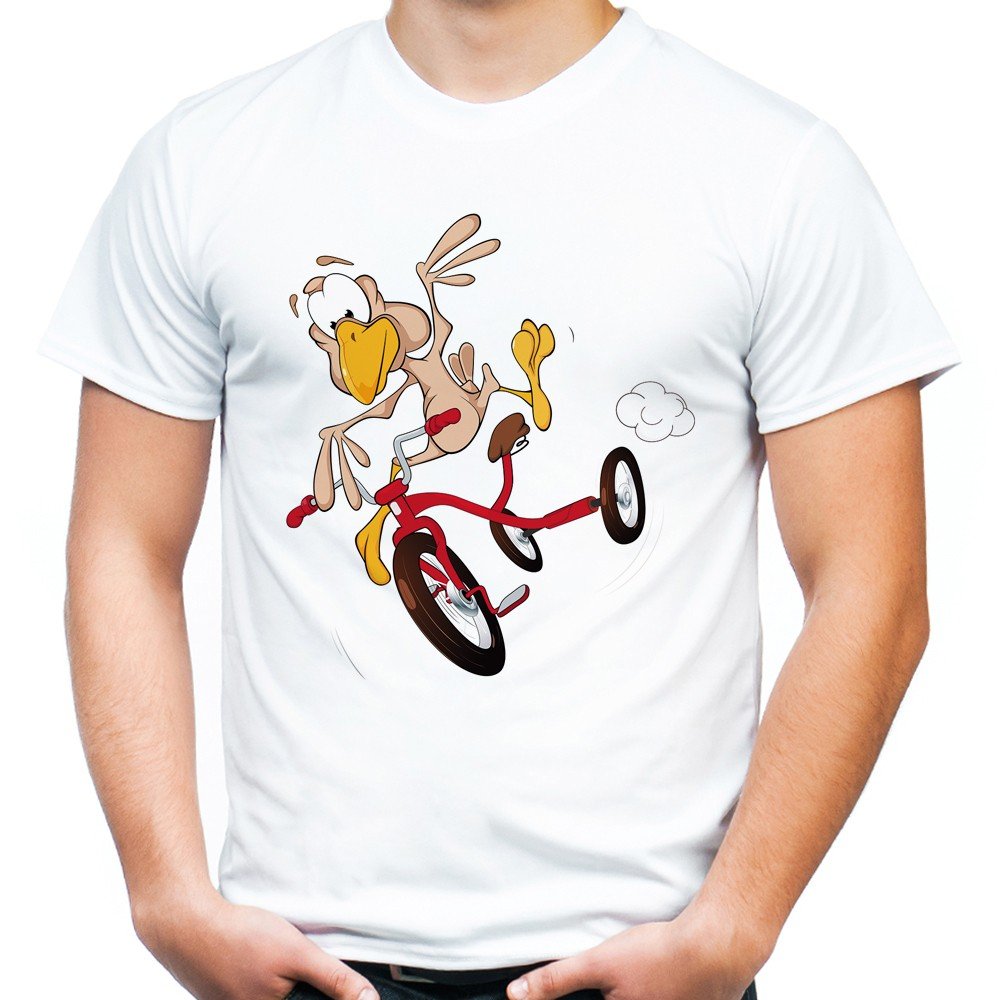 Koszulka z ptakiem na rowerze męska L - JHK | Moda Sklep EMPIK.COM