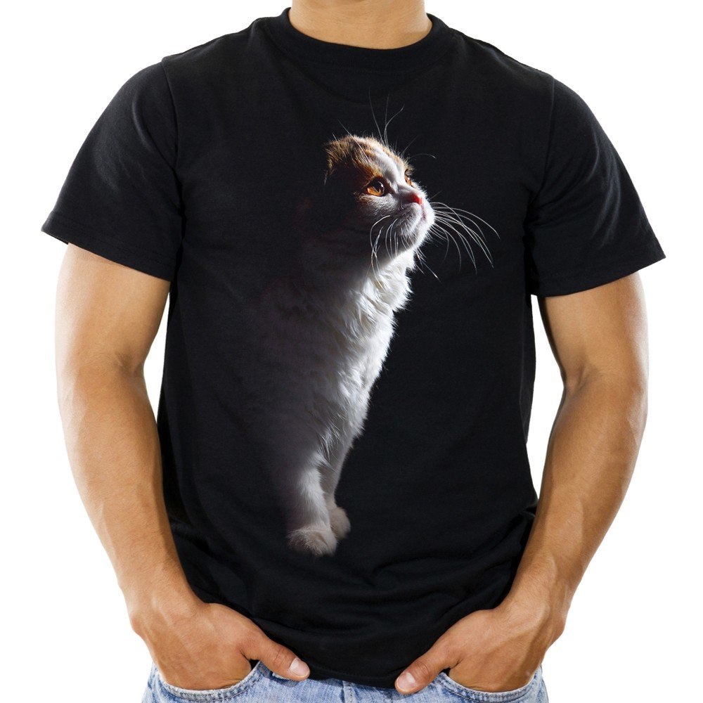 Koszulka z puszystym kotem męska - JHK | Moda Sklep EMPIK.COM
