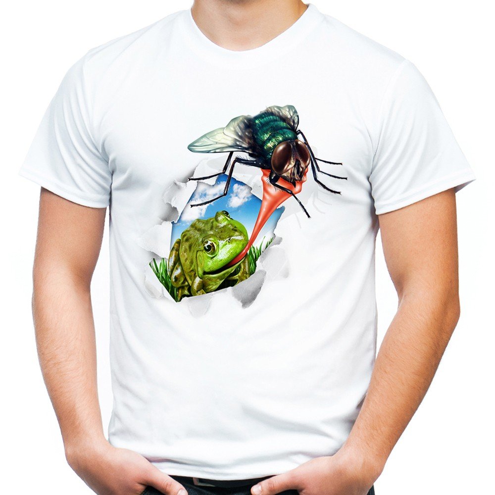 Koszulka z żabą i muchą 3d męska XXL - JHK | Moda Sklep EMPIK.COM