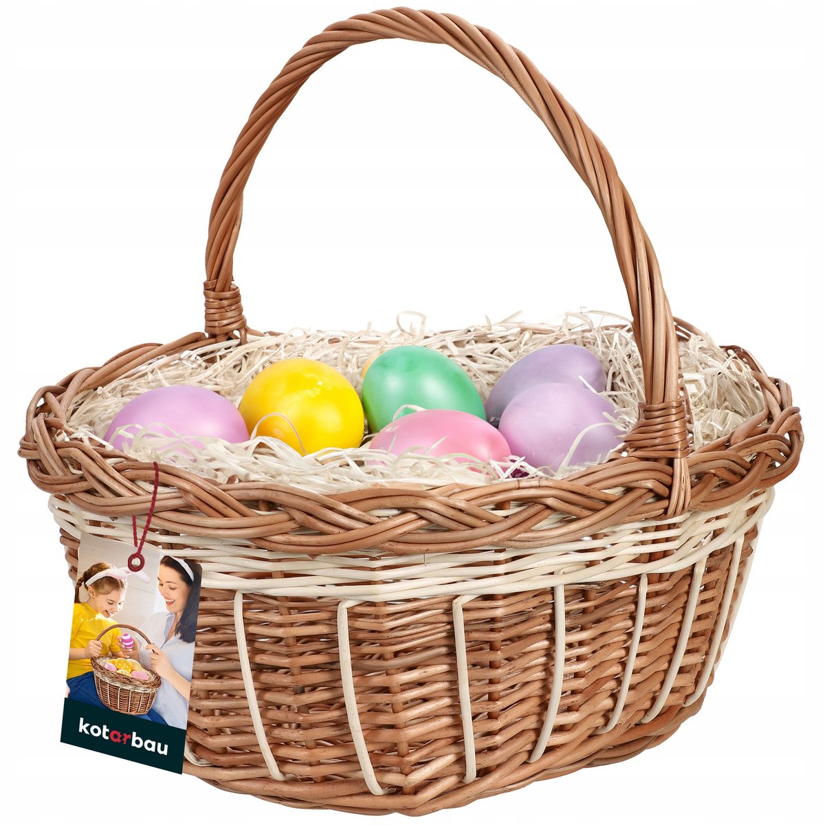 KOSZYK WIKLINOWY WIELKANOCNY ZAKUPOWY KOSZ ŚWIĘCONKA PIKNIK ZAKUPY ...