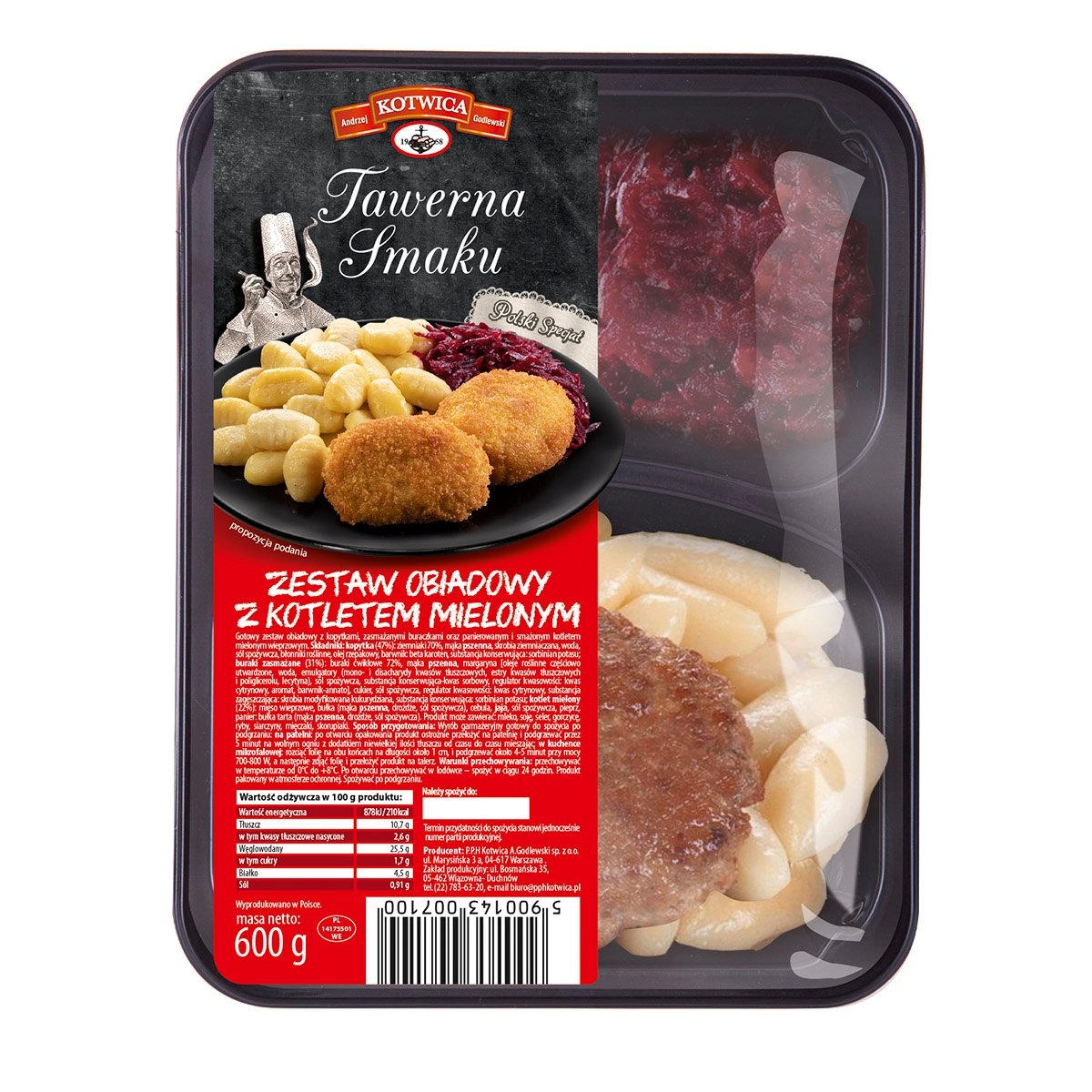 KOTWICA Zestaw obiadowy z kotletem mielonym 600 g - inna (Inny) | Sklep ...