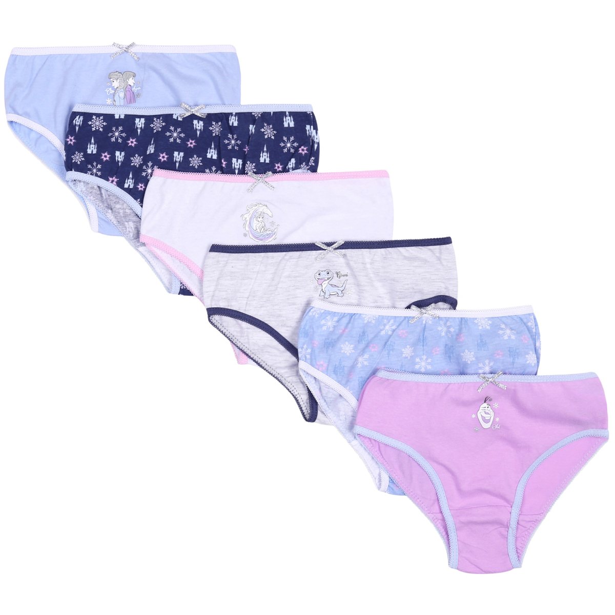 Kraina Lodu Frozen Elsa dziewczęce majtki/figi bawełniane, 6 sztuk, OEKO-TEX 4-5 lat 110 cm ...