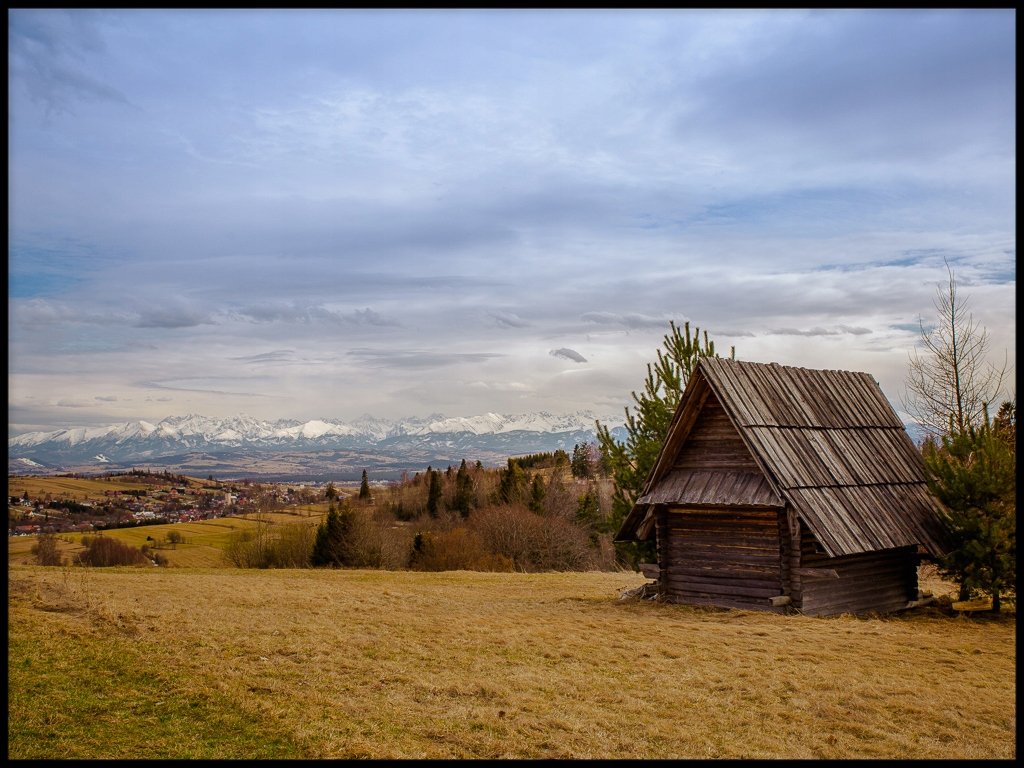 Krajobraz Zakopane góry bacówka plakat 50x70 - Fotopp | Sklep EMPIK.COM