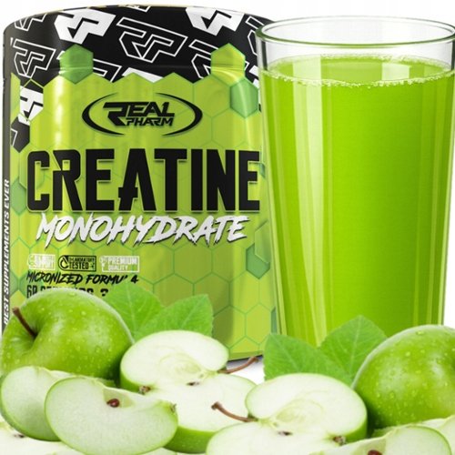 KREATYNA Monohydrat Kreatyny SIŁA Real Pharm Creatine 300g ZIELONE ...