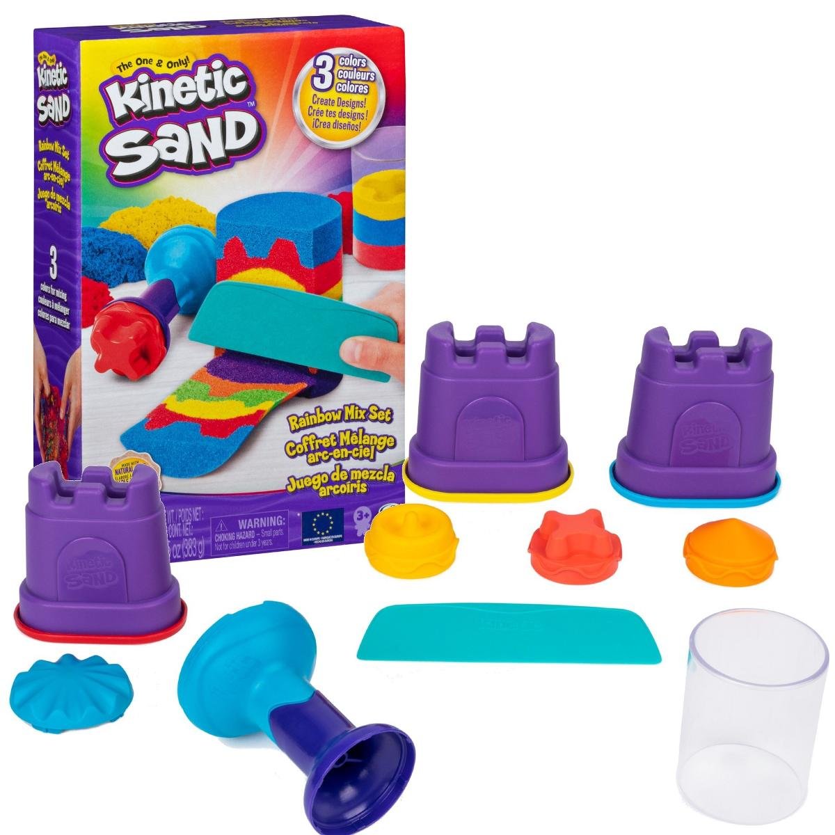 Kreatywny Zestaw Kinetic Sand Piasek kinetyczny Tęczowy mix z ...