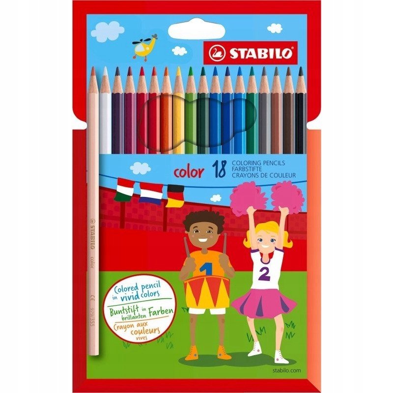 Kredki COLOR kpl 18 szt. pud. z zawieszką 1918/77-11 STABILO - Stabilo | Sklep EMPIK.COM