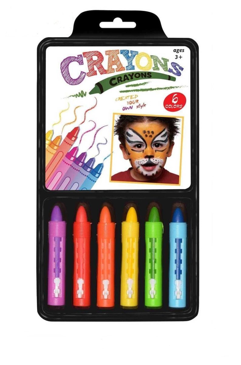 KREDKI DO MALOWANIA TWARZY 6 KOLORÓW – ZESTAW DLA DZIECI 3+, ŁATWE W UŻYCIU - OLFed | Sklep ...