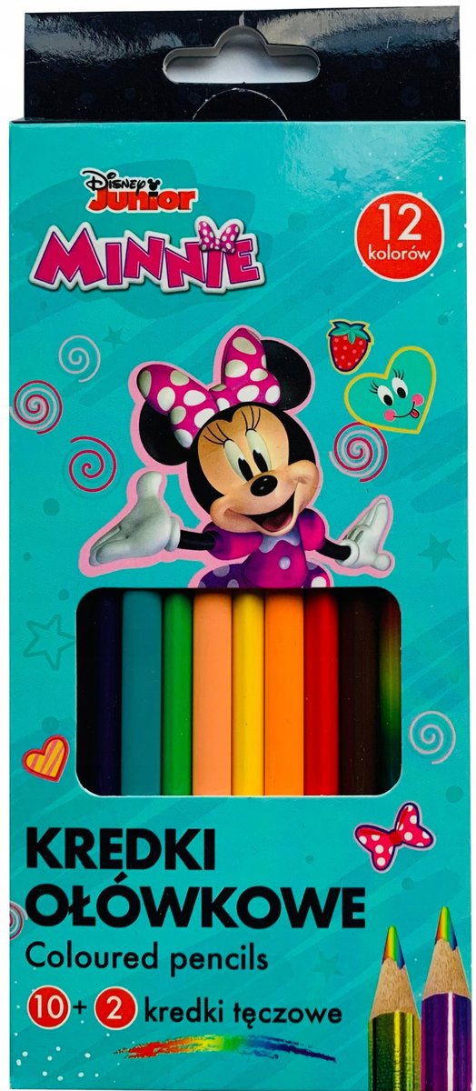 Kredki Minnie Junior 10+2 Kolory Tęczowe St.majewski - MAJEWSKI | Sklep ...