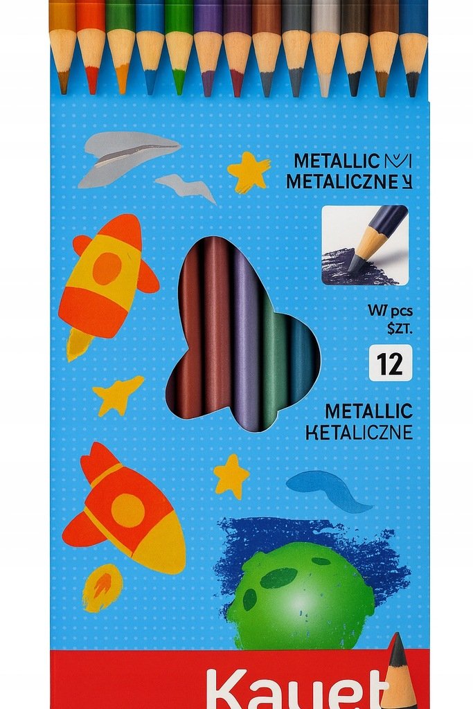 Kredki ołówkowe Kayet 12 szt. metaliczne kolory - Inna marka | Sklep ...