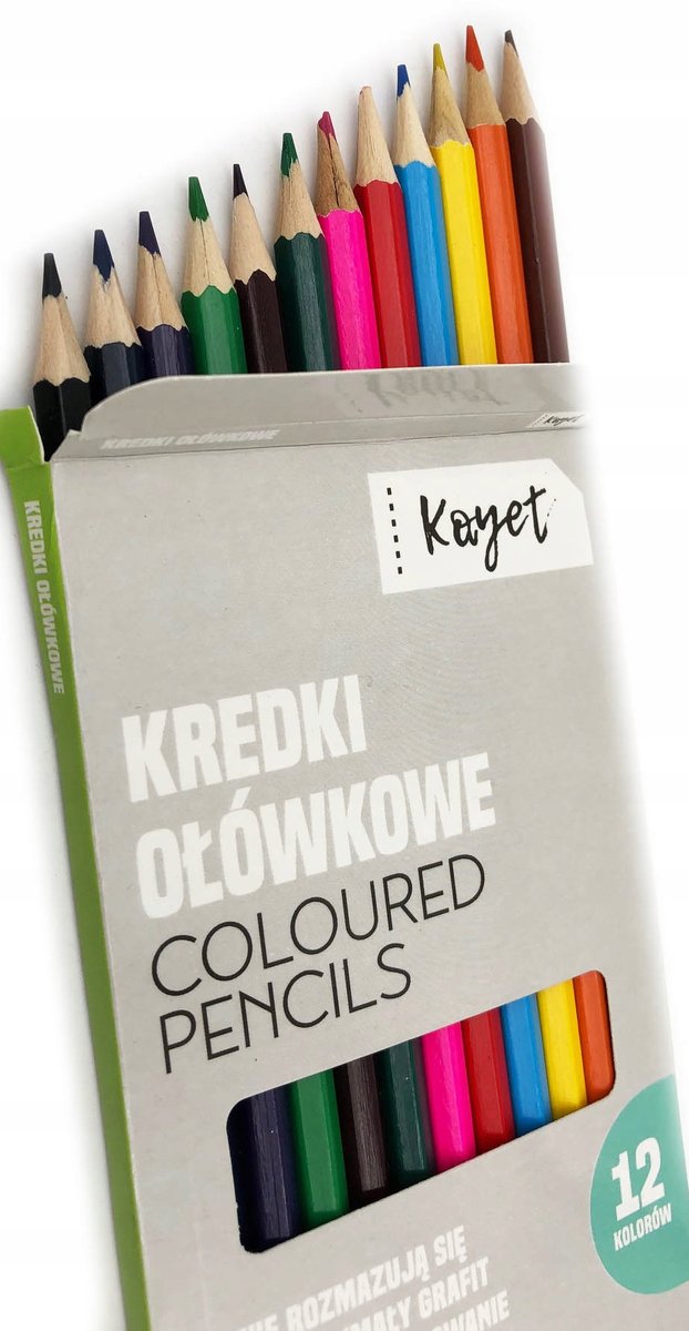 KREDKI OŁÓWKOWE KAYET 12szt. WYTRZYMAŁE - KAYET | Sklep EMPIK.COM