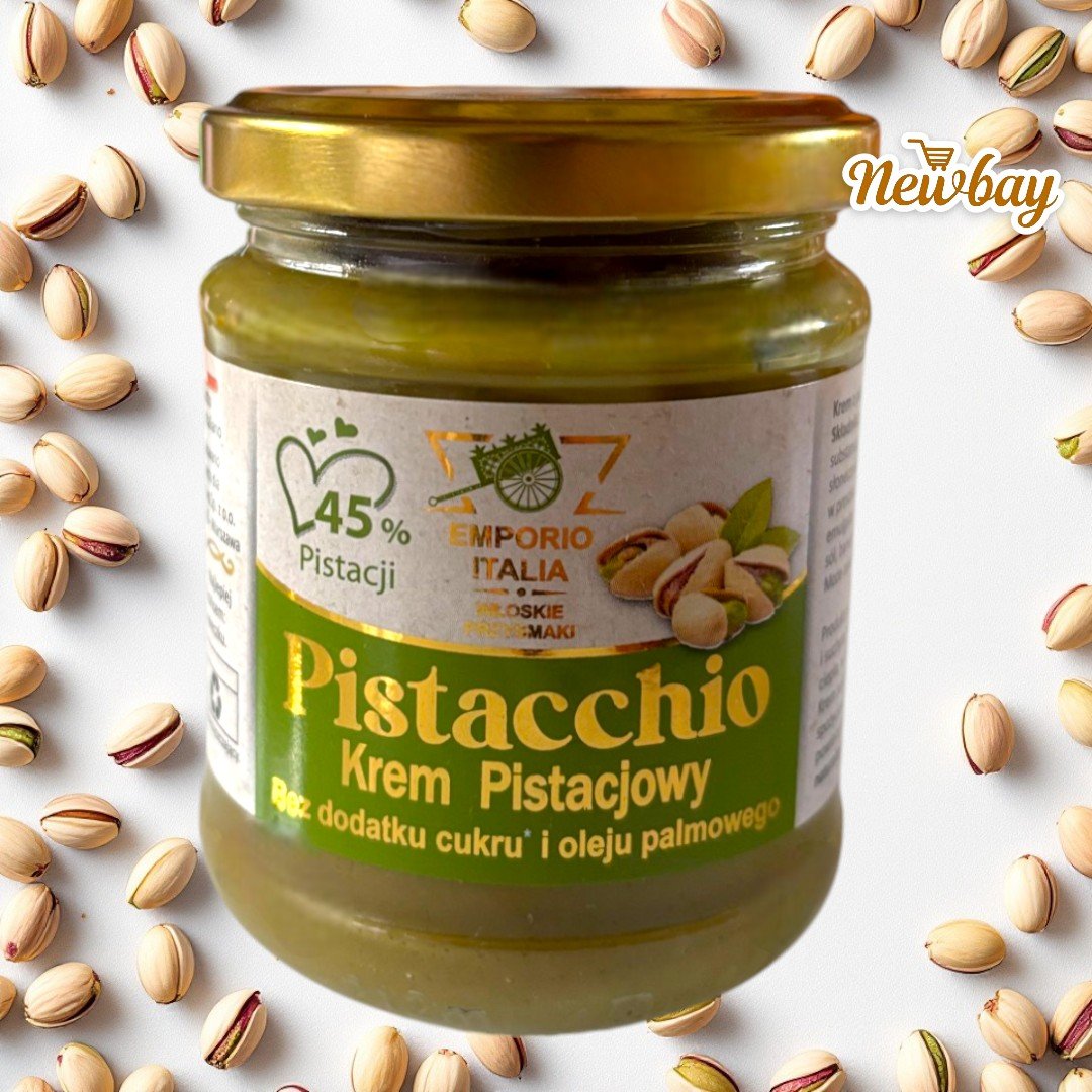 Krem pistacjowy z sycylii - 45% pistacji, bez oleju palmowego i cukru - Emporio Italia | Sklep ...