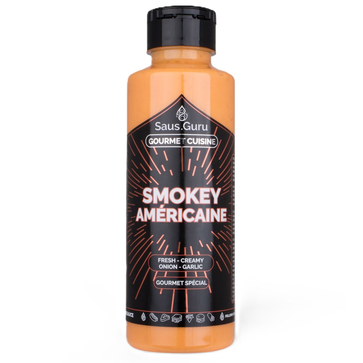 Kremowy sos musztardowo majonezowy WEGAŃSKI Smokey Americaine SAUS.GURU ...