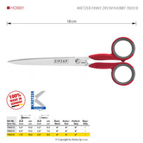 KRETZER FINNY ZIPZAP/HOBBY 782018 Nożyczki krawieckie, uniwersalne, dł ...