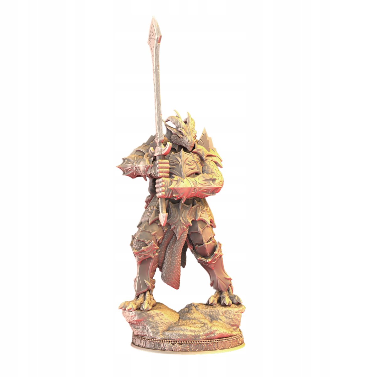 Krimmdar Smoczy Paladyn Miecz Figurka 12k + Podstawa do DND D&D druk 3D ...