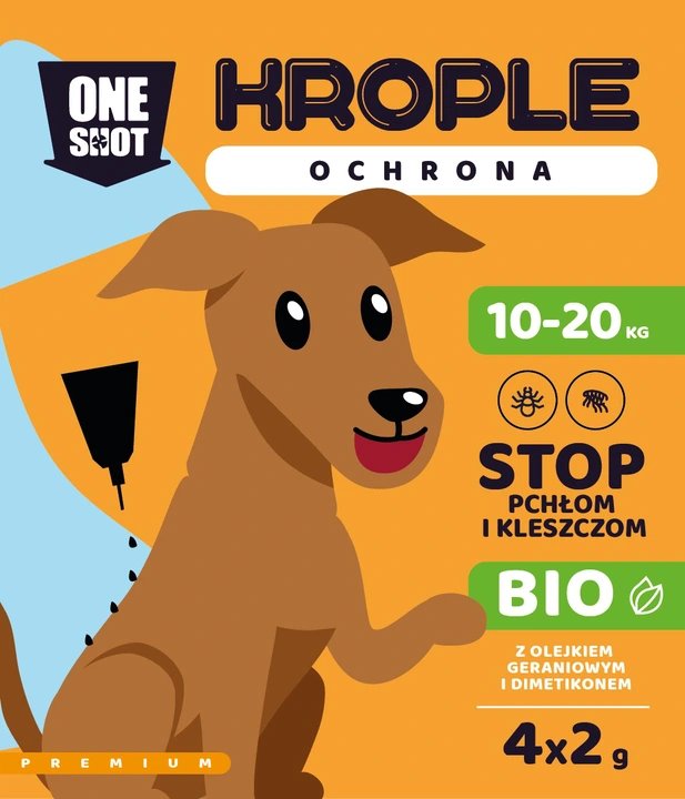 Krople Na Pchły I Kleszcze Dla Średnich Psów 4 X 2G One Shot - Inna ...
