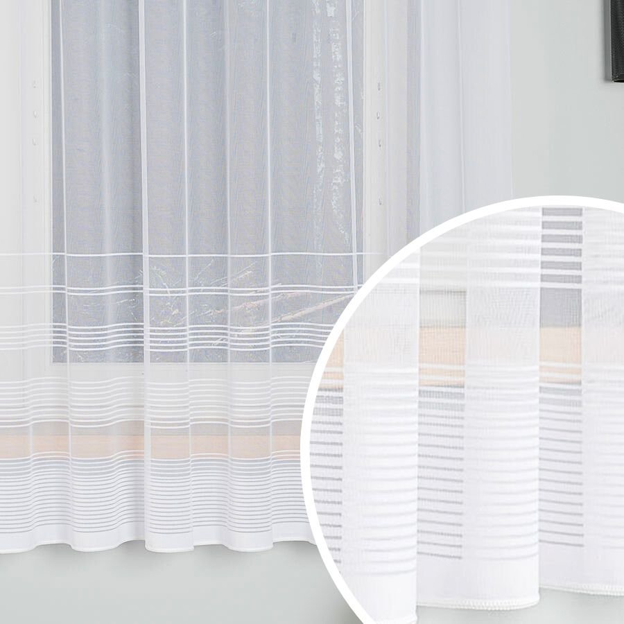 Krótka gotowa firanka żakardowa, Tatina modernistyczny design, kolor ...