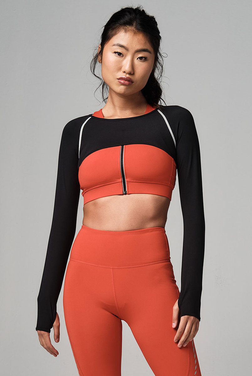 Krótki Top sportowy Z Długim Rękawem Czarny Strong Id S - STRONG ID ...