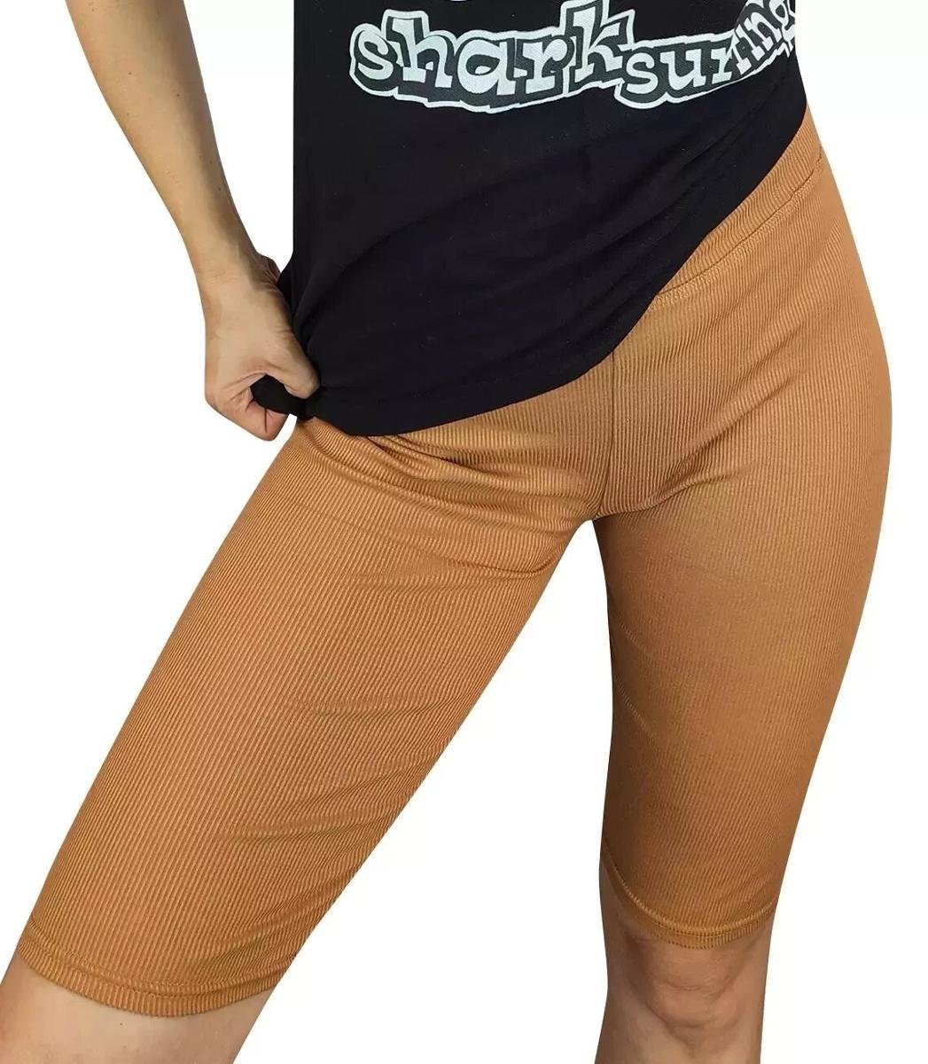 Krótkie legginsy prążkowane plus size ELA-2XL/3XL - Agrafka | Moda Sklep EMPIK.COM