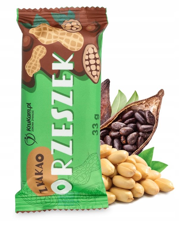 Krukam Baton w Czekoladzie z Kakao Orzeszek 33g - KRUKAM | Sklep EMPIK.COM