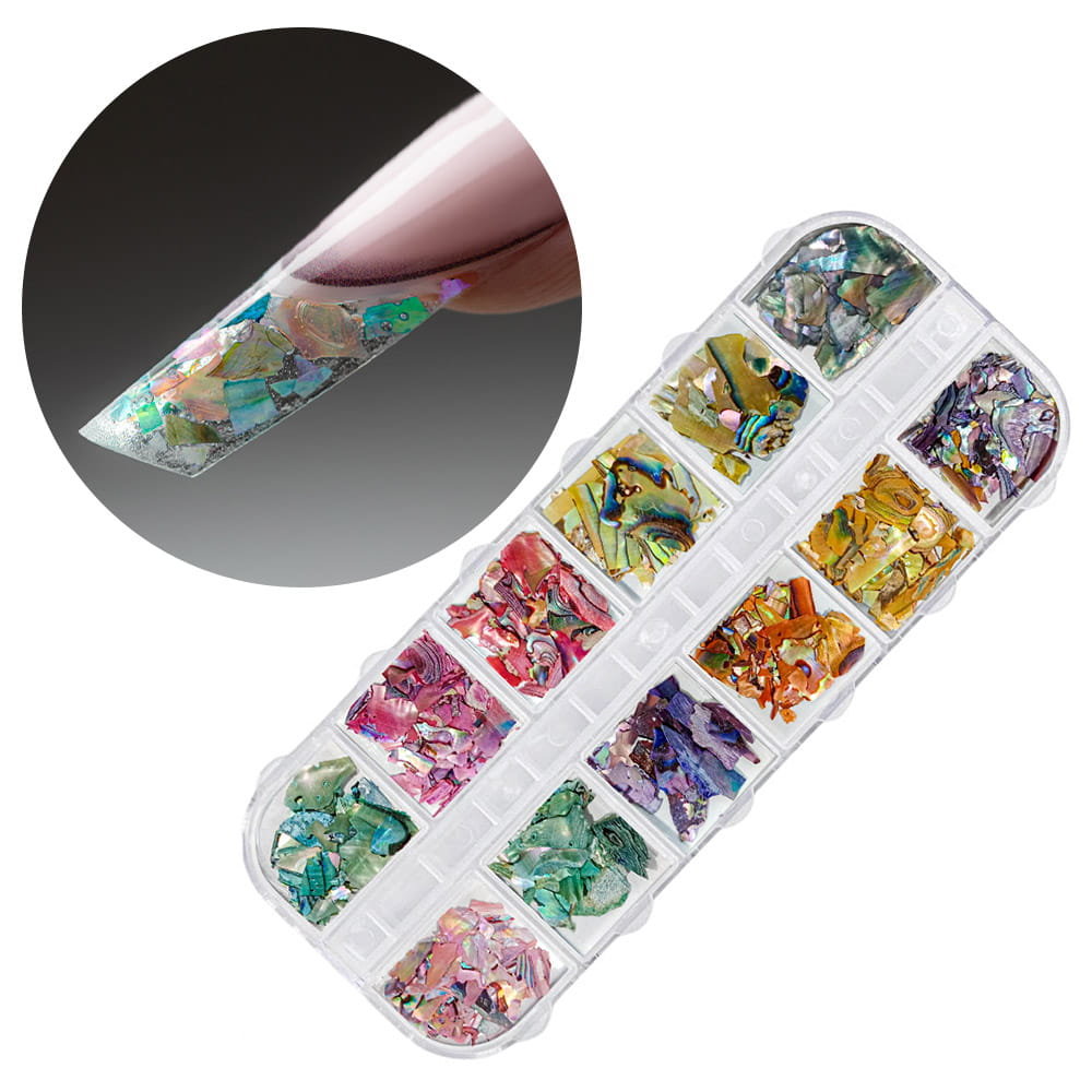 Kruszone muszle do zdobienia paznokci w kasetce Nr 3 | Sklep EMPIK.COM