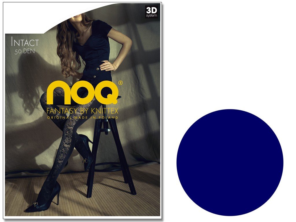 Kryjące Rajstopy Z Wzorem Kwiatów 50Den Cosmos Blue 2 - KNITTEX | Moda ...