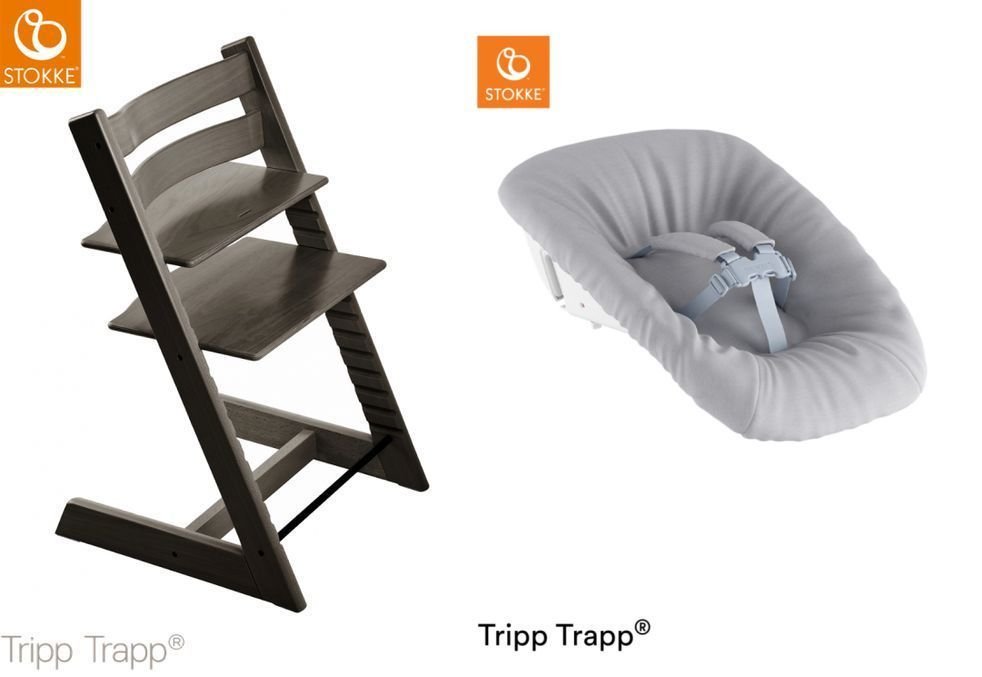 Krzesełko Stokke Tripp Trapp Hazy Grey + Newborn set GREY - Stokke ...
