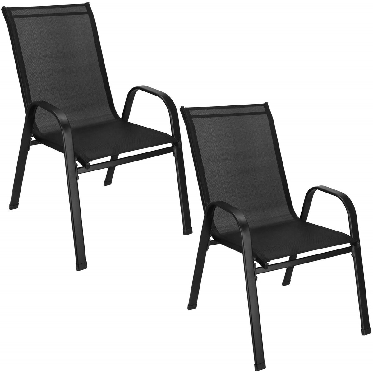 Krzesła tarasowe zestaw 2 szt. metalowe, czarne na taras balkon, do 120 kg - Springos | Sklep ...