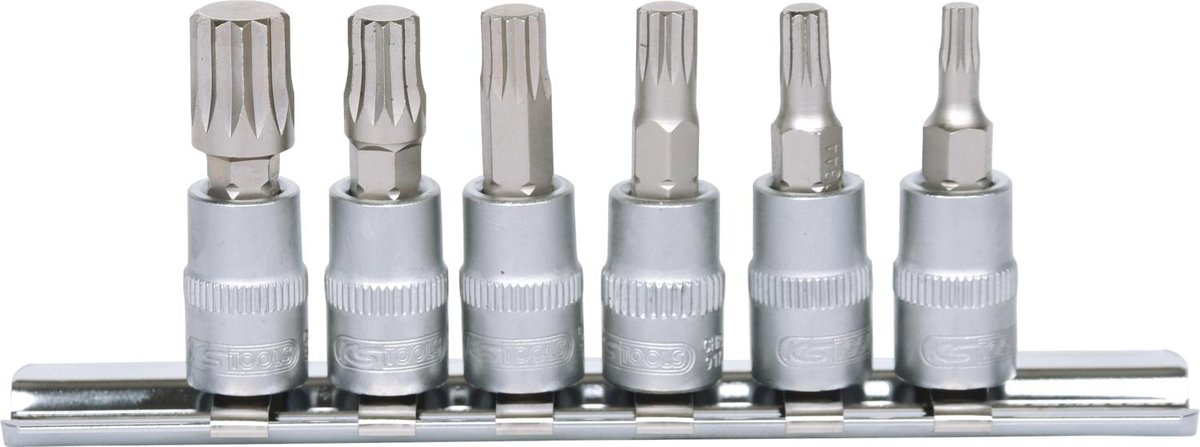 KS TOOLS 1/4" Zestaw nasadek XZN z bitami, 6-szt M4-M10 - KS Tools ...