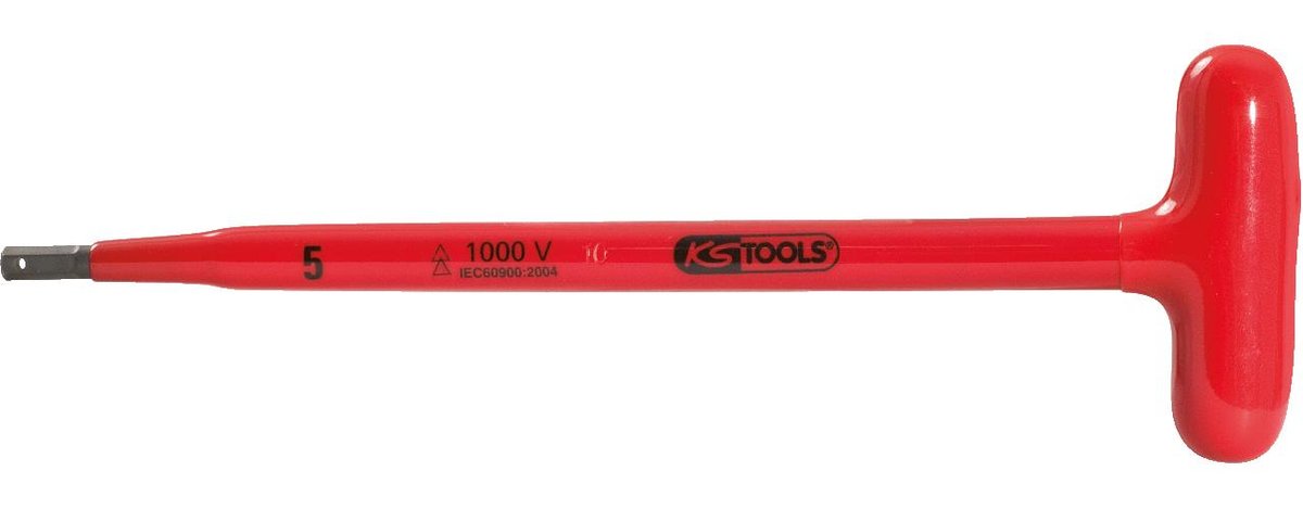 KS TOOLS Klucz imbusowy ko?kowy z uchwytem T z izolacj? ochronn?, - KS Tools | Sklep EMPIK.COM